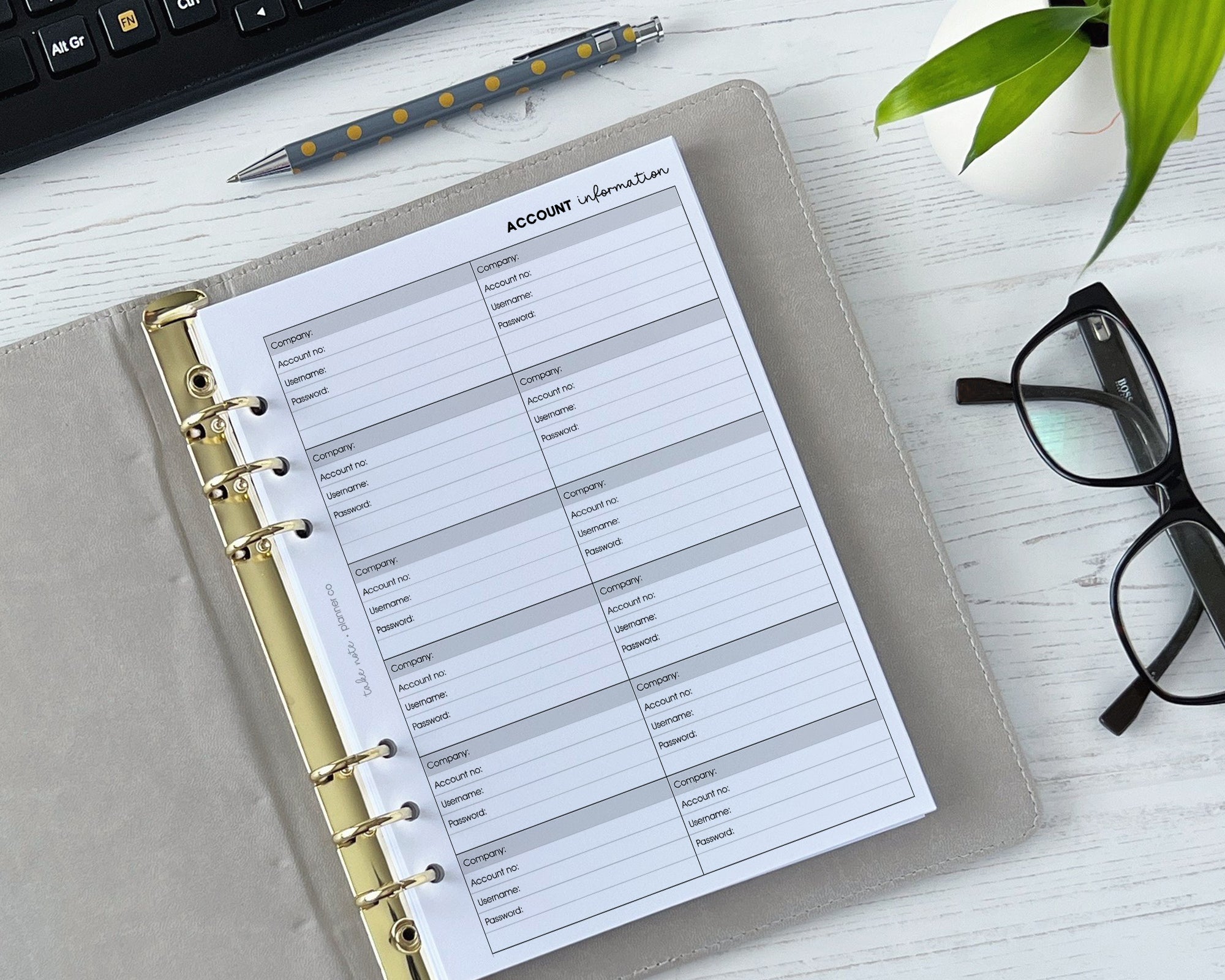 Account Information Inserts